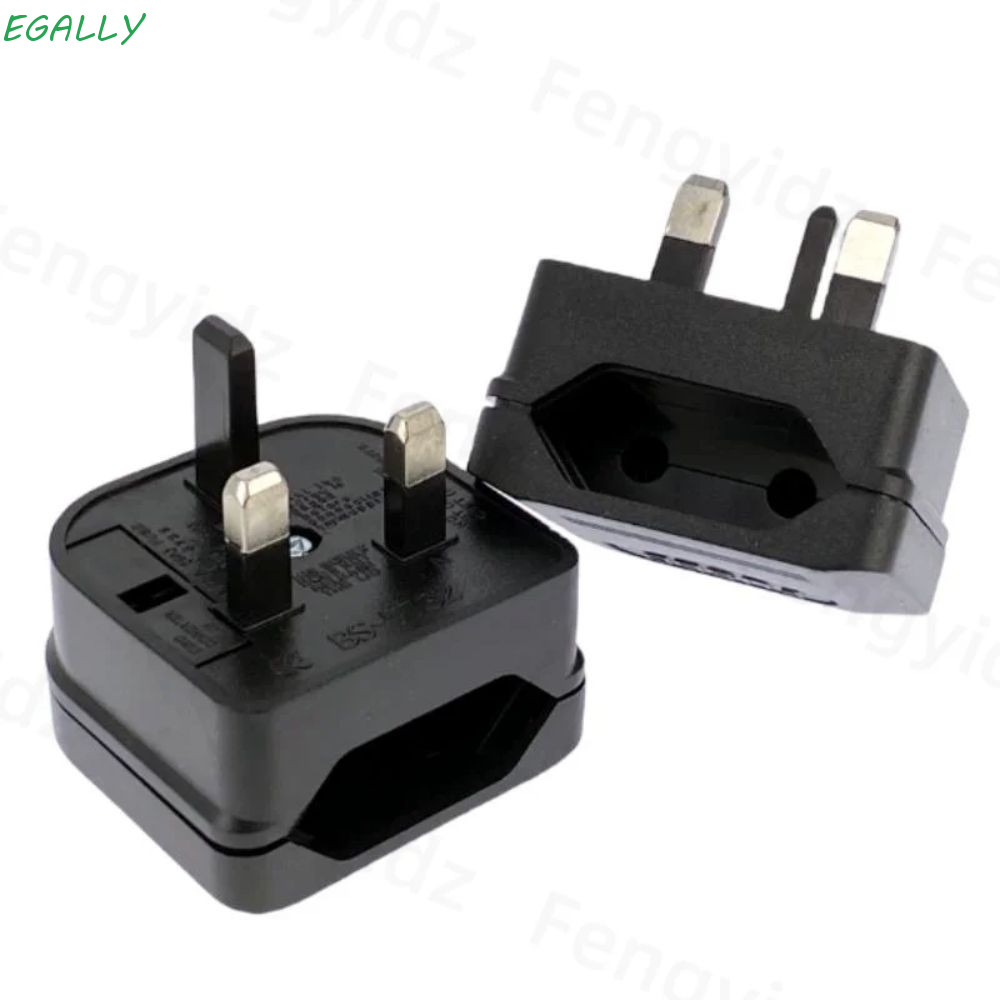 EGALLY EU to UK Power Socket, 2 Pin to 3 Pin 250v Travel Plug Adapter ...