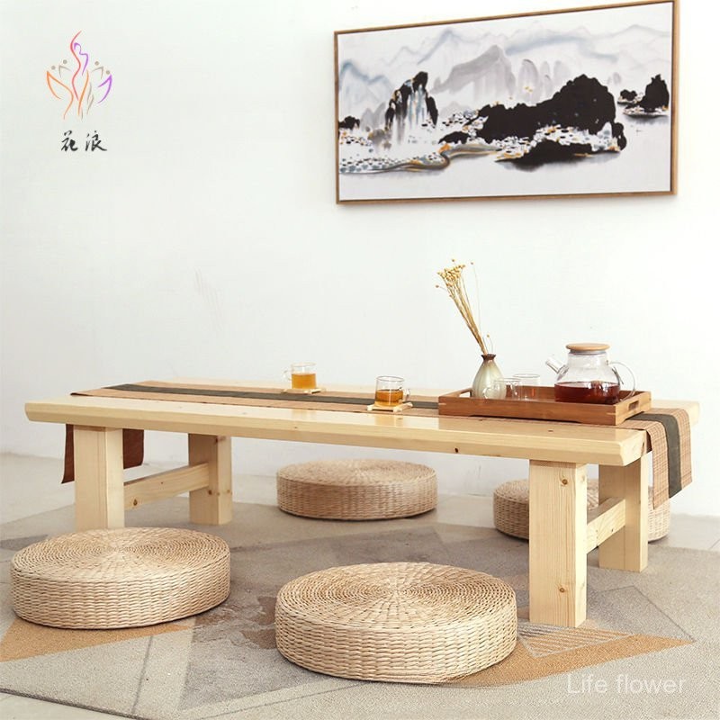 HL Japanese Style Coffee Table Tatami Table Low Table Zen Solid Wood Low Table Kung Fu Tea Table ...