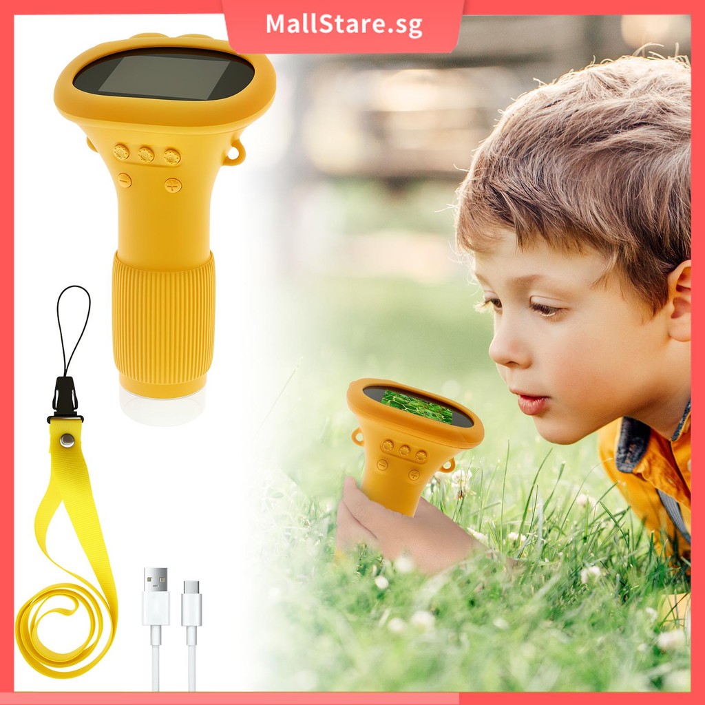Mini Kids Microscope 1000X Pocket Microscope LED Lighted Children ...