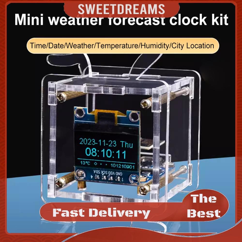 ESP8266 Electronic Kit OLED Display Mini Clock + Shell DIY Soldering ...