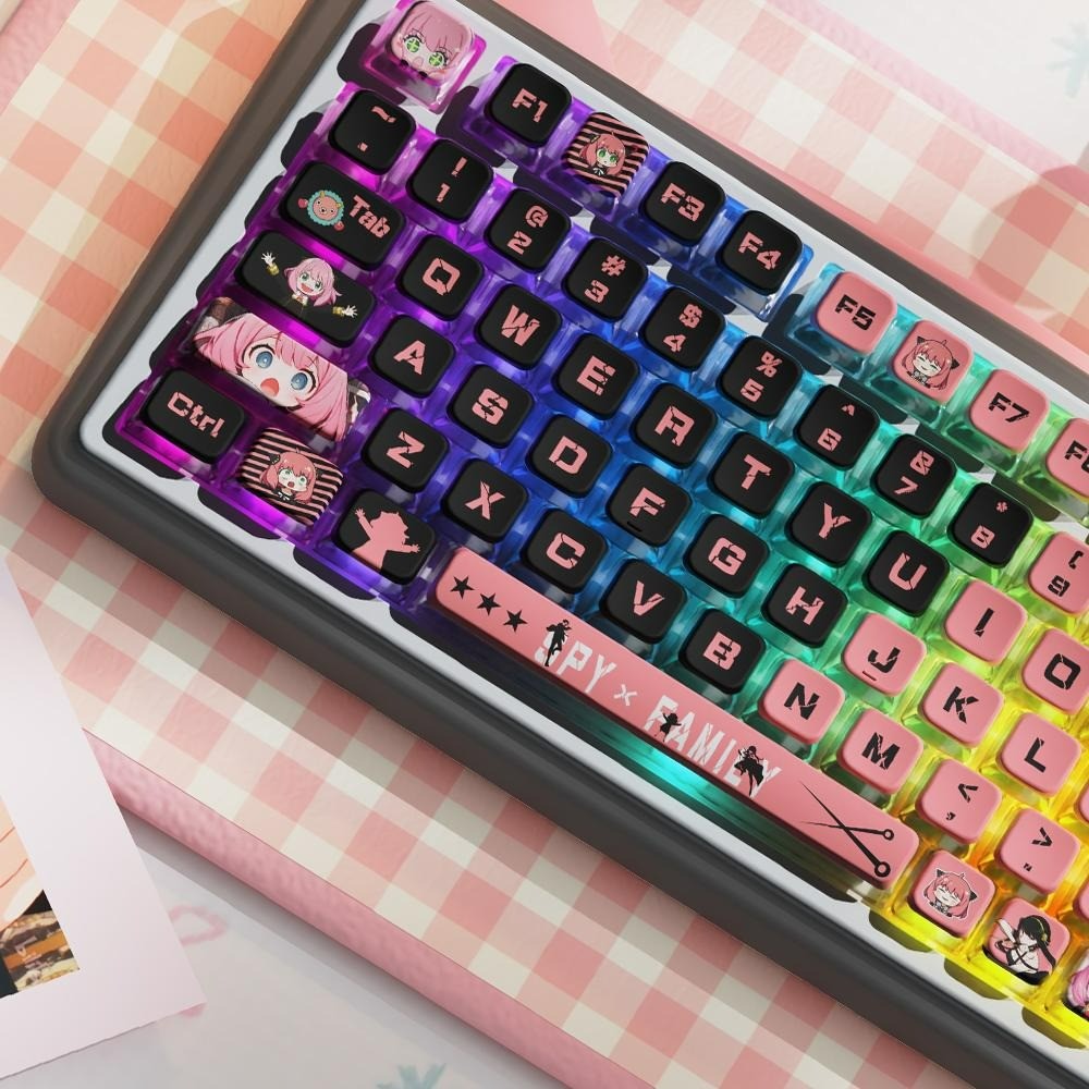 Anya Keycap MSA Profile PBT 122 Keys Four-sided Light Transmission Dye ...