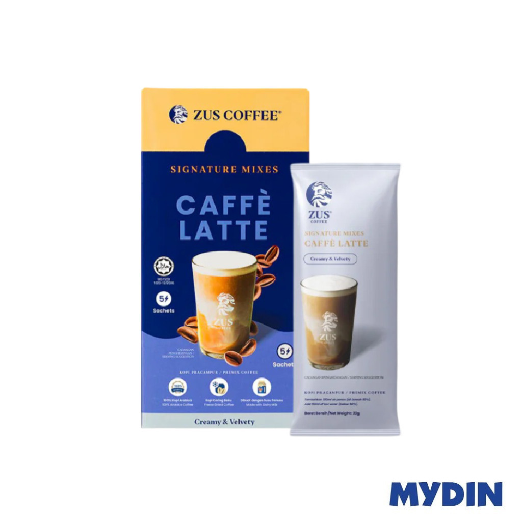 ZUS Signature Mixes Coffee - Caffè Latte (5's x 22g) | Shopee Singapore