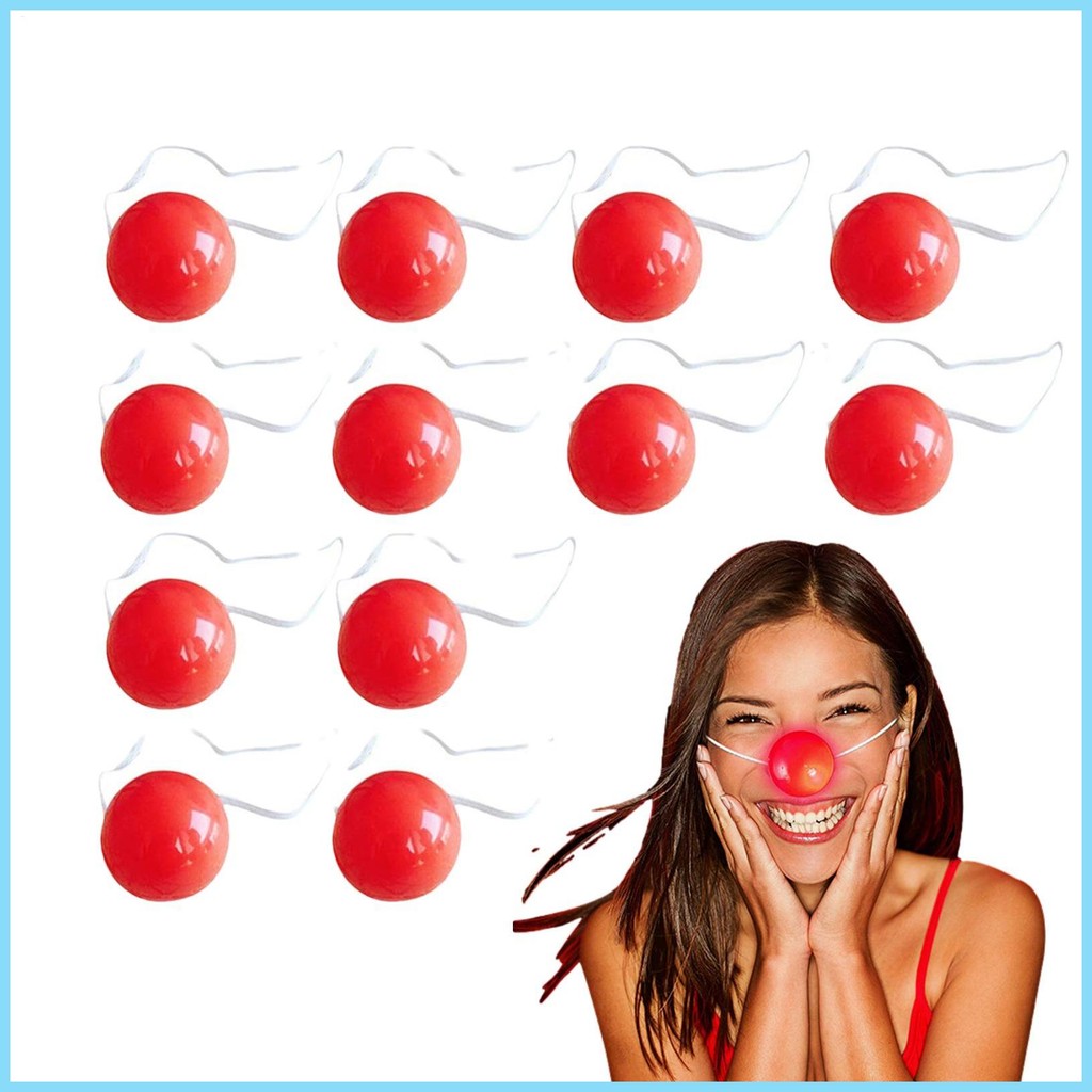 LED Red Nose 12PCS Red Nose LED Blinking Clown Nose Red Blinking Clown ...