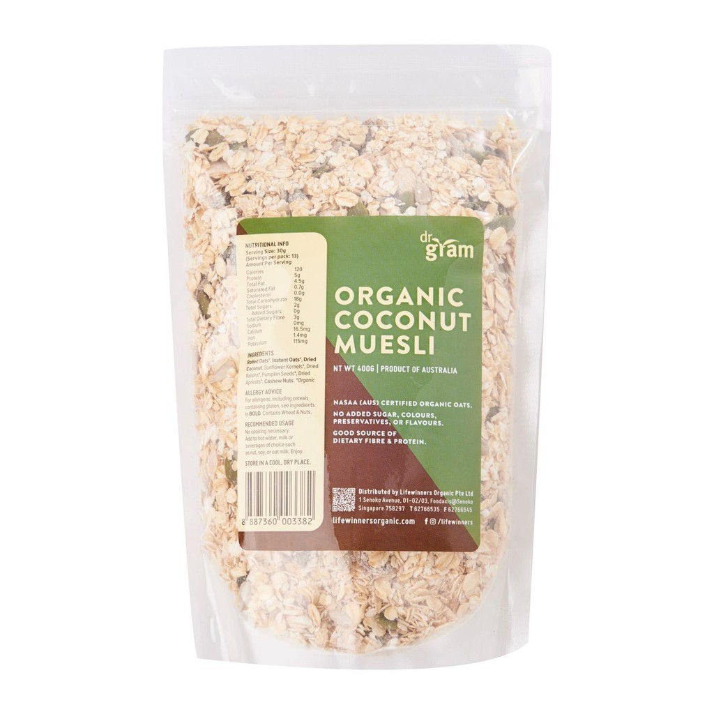 Dr Gram Oganic Coconut Muesli 400g | Shopee Singapore