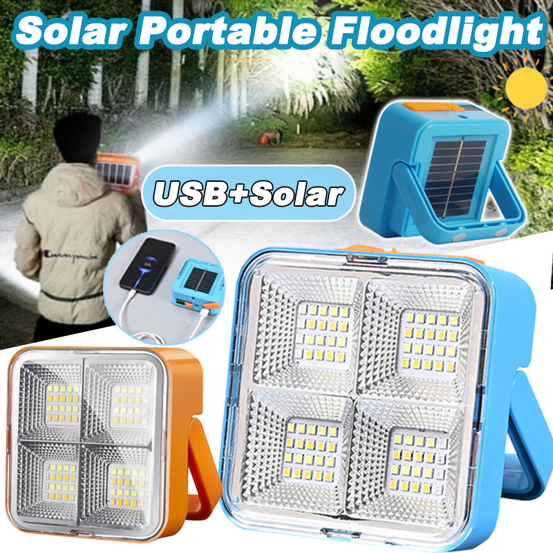 Portable Solar Light USB Rechargeable Outdoor Light Powerful LED ...