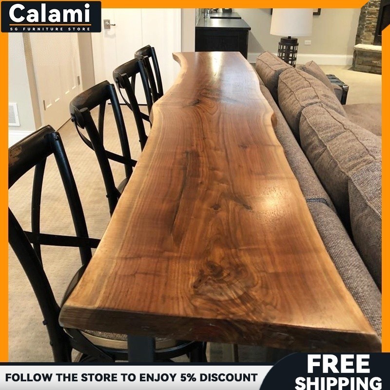 Bar Table Solid Wood Table Home Balcony Wall High Foot Narrow Table ...