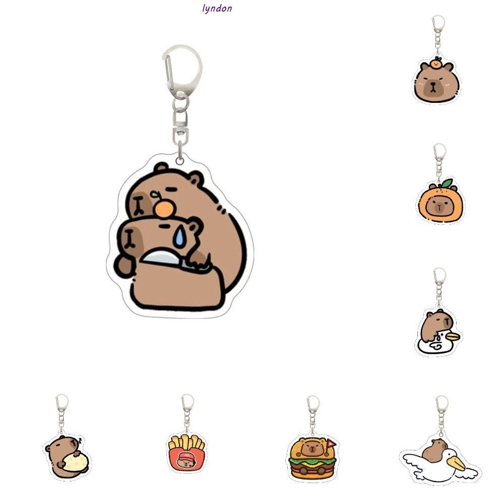 LYNDON Capybara Acrylic Keychain, Acrylic Capybara Capibara Bag Hanging ...