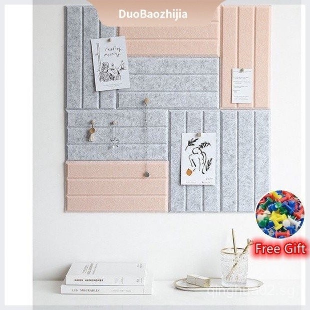Nordic Style advanced cork board Vertical stripe pegboard wall pin ...