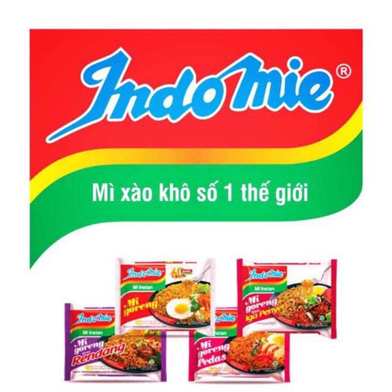 [Combo Of 4 packs] Indomie dry fried noodles Goreng noodles 4 flavors ...