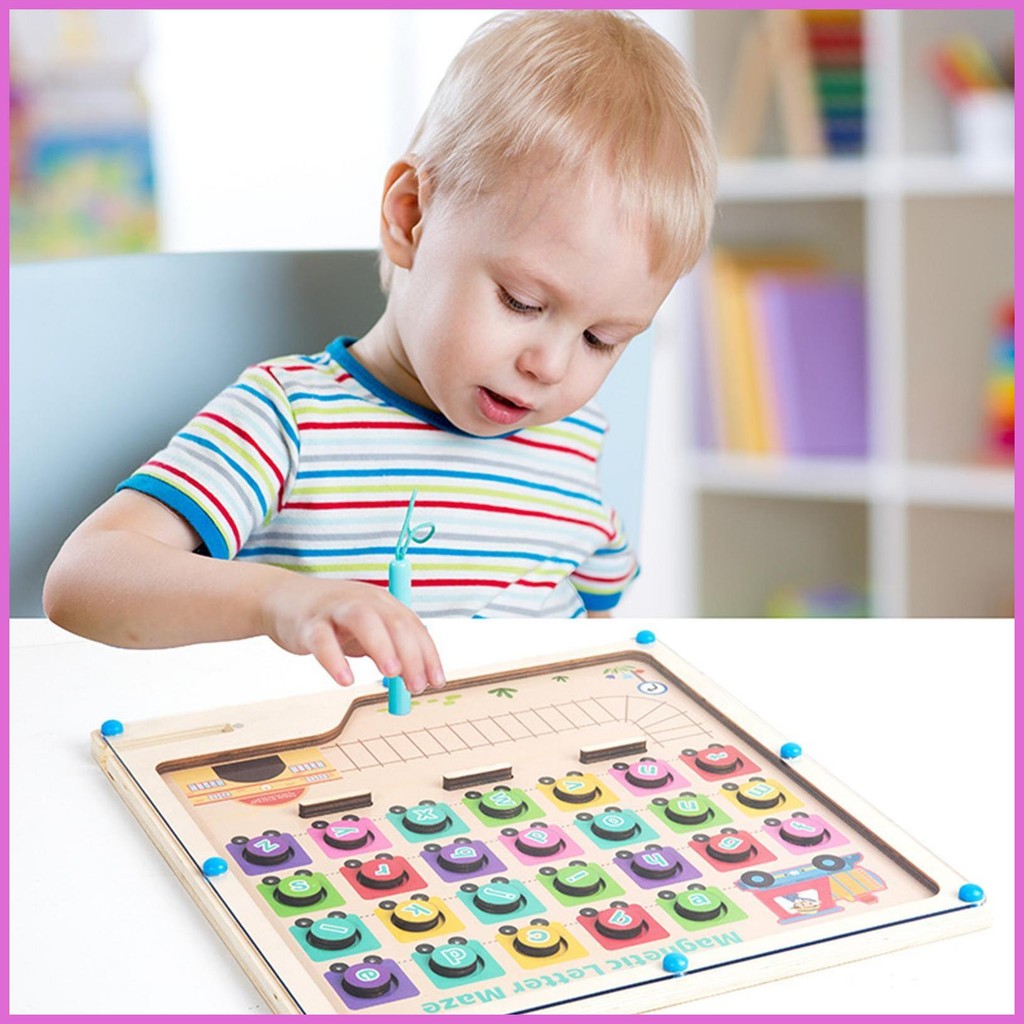 Magnetic Alphabet Maze Alphabet Board Color Sorting and Montessori ...