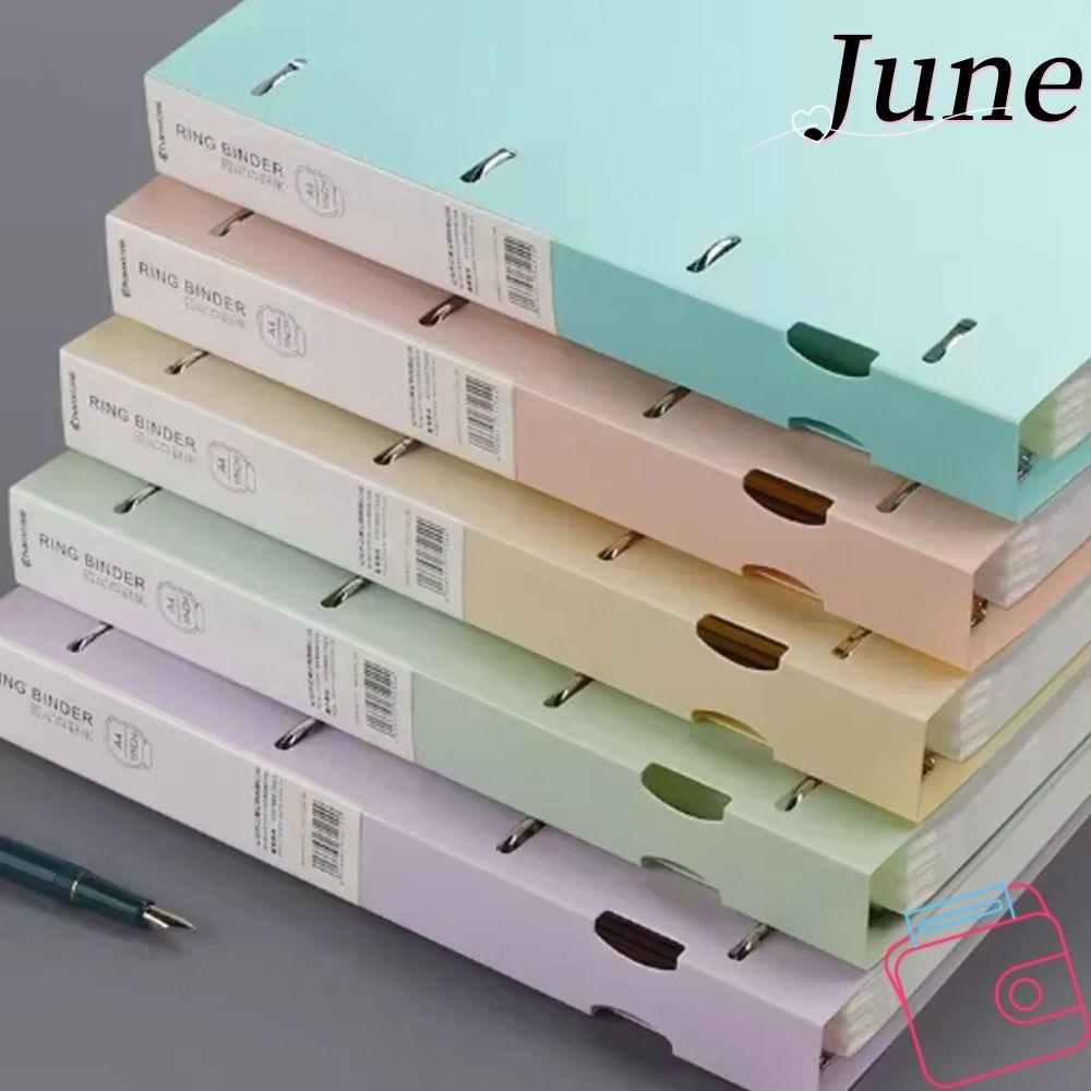 JUNE A4 Storage Folder, D-Type 4-Hole File Folder, Portable Plastic ...