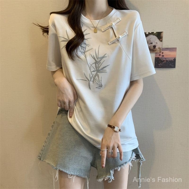 旗袍上衣 汉服上衣 Hanfu Top qipao top Women Chinese Style Bamboo Embroidered ...