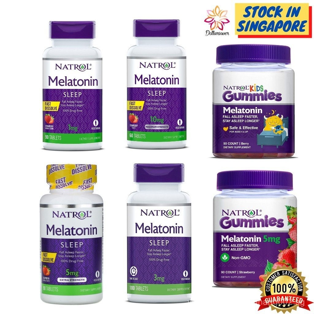 Natrol Melatonin Sleep Supplement Time Release,Tablet 3mg / 5mg ...