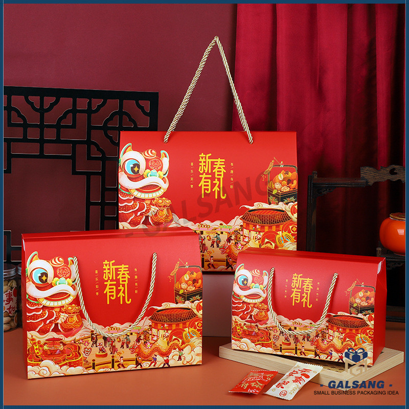 (MOQ:10pcs) 2026 Year Of The Horse Gift Box With Handle / CNY Spring ...