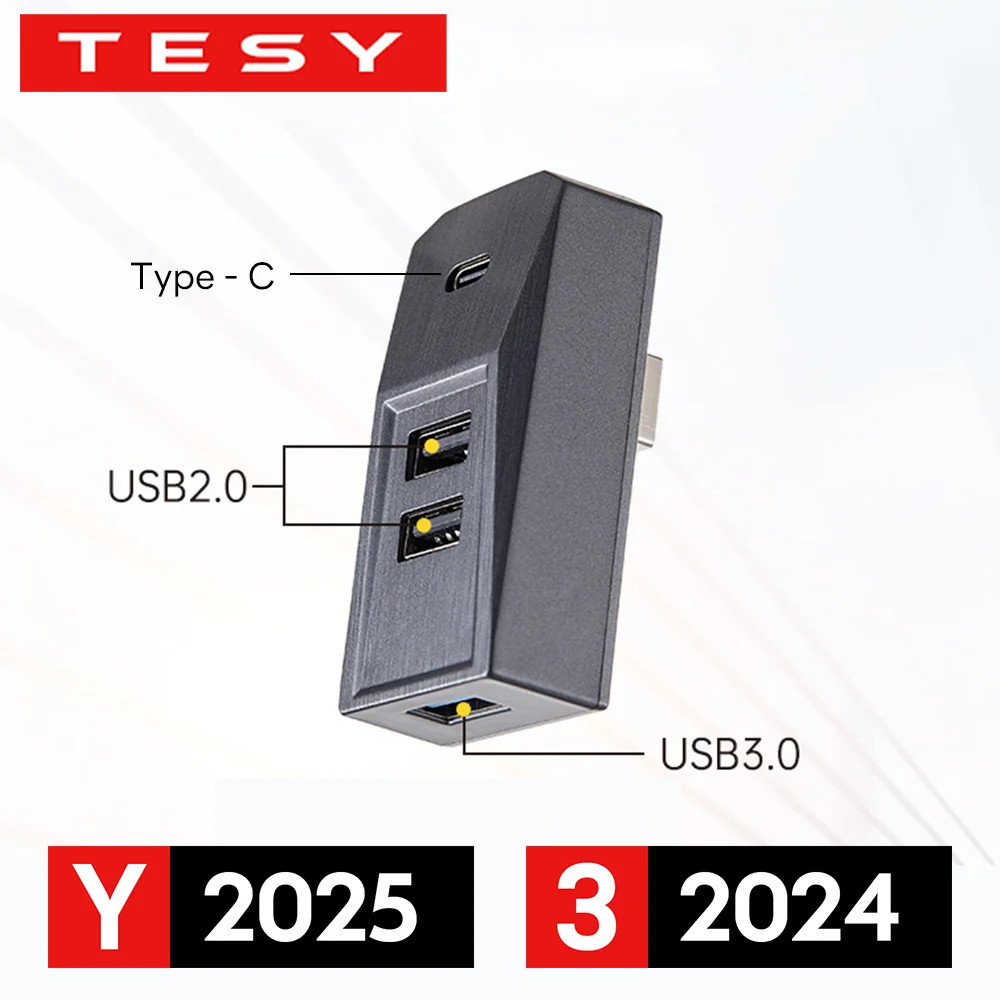 Glovebox USB Hub For Tesla Model Y Launch 2025 Model 3 Highland 2024 ...