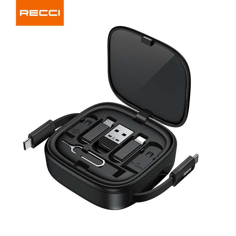 Recci 5-in-1 PD 65W Fast Charging Organizer with Retractable Cable Set ...