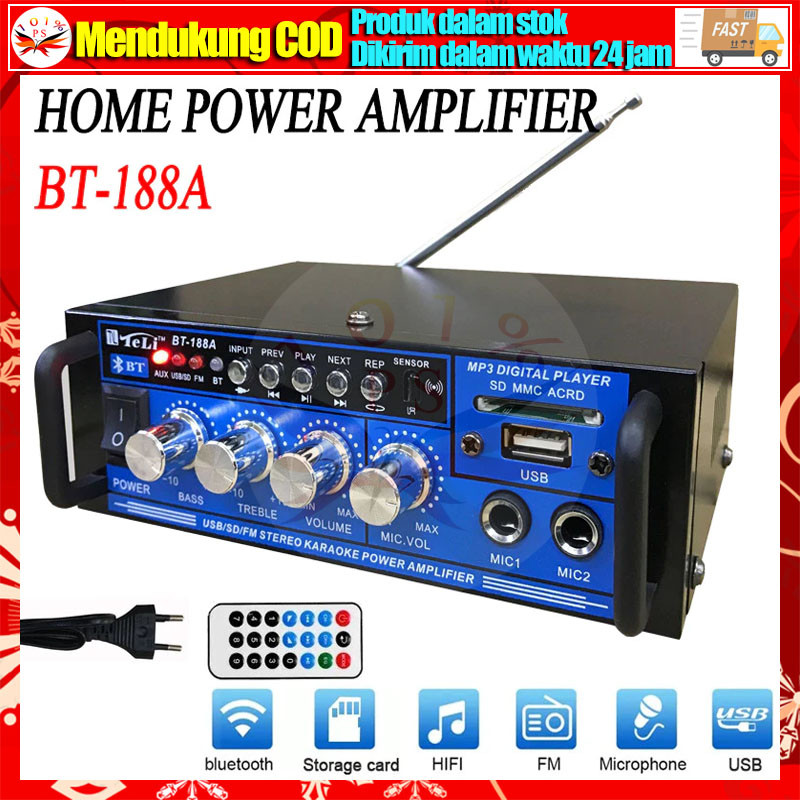 Mini Bluetooth Amplifier BT-188A Power Amplifier Bluetooth EQ Audio ...