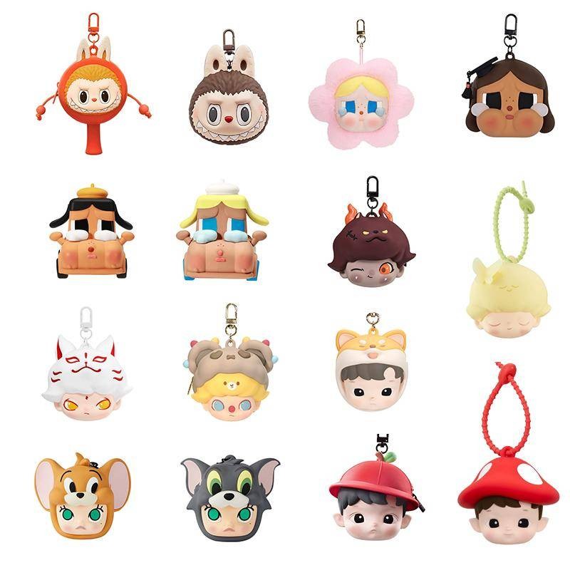 Popmart CRYBABY Labubu Haci Dimoo Molly Silicone Earphone Bag ...