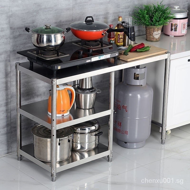 Kitchen stainless steel console rack storage rack liquefied gas rack ...
