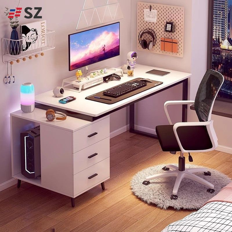Computer Desk With Drawer Desk Bedroom Student Writing Desk Retractable ...