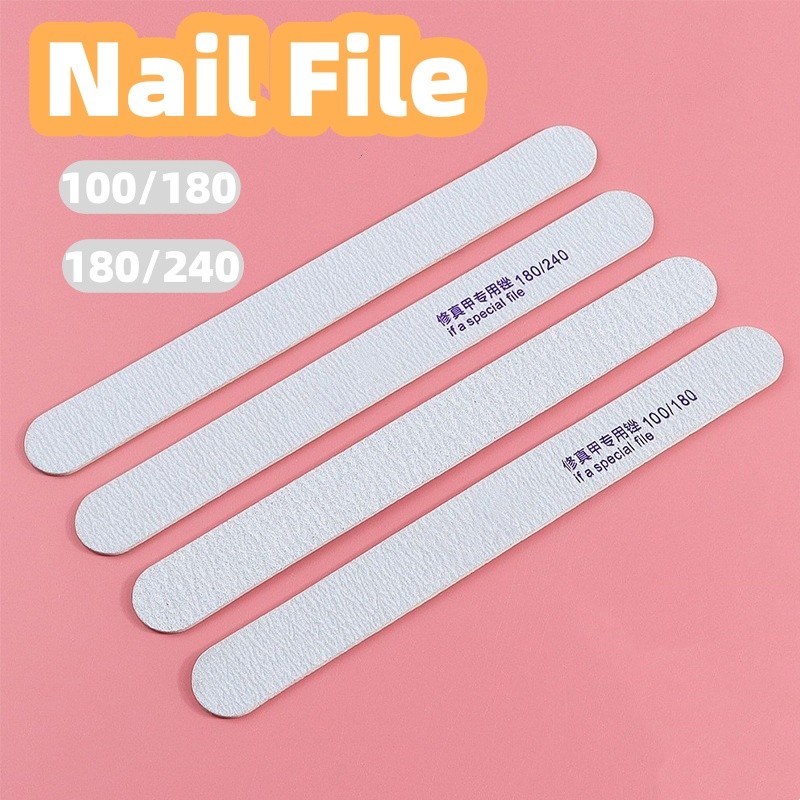 100/180 Grit Emery Boards Nail File for Natural Nails and Acrylic Nails ...