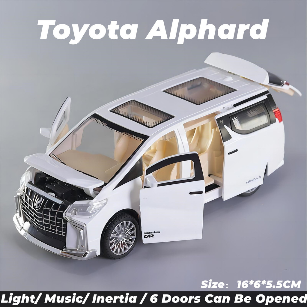 Kids Toy Car with Lights & Music Inertia Toyota Alphard Police Model ...