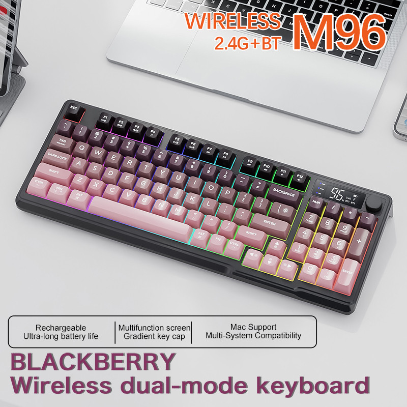 FREE WOLF M96 Bluetooth wireless Keyboard – Bluetooth/2.4G Dual Mode ...