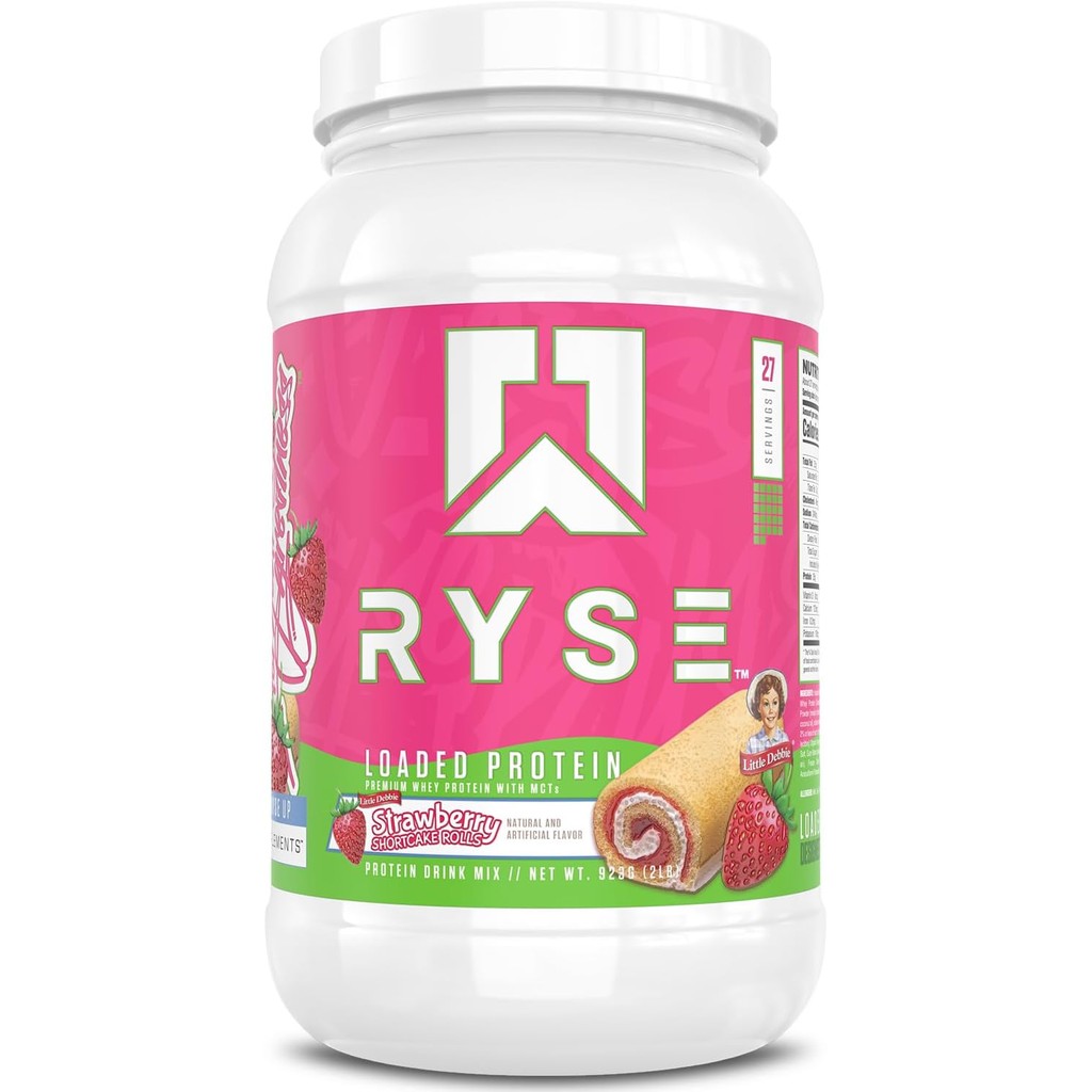 Ryse Loaded Protein Powder - Little Debbie Strawberry Shortcake Rolls ...