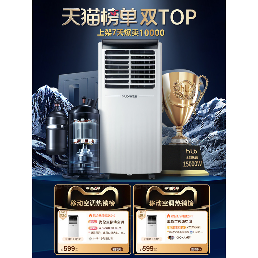 Portable Air Conditioner Cooling and Heating Large1Portable Mini Split ...