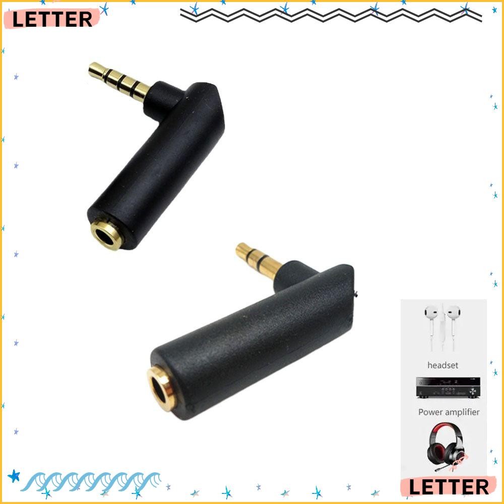LETTER1 Audio Stereo Plug, Male to Female L Shape Jack Adapter ...