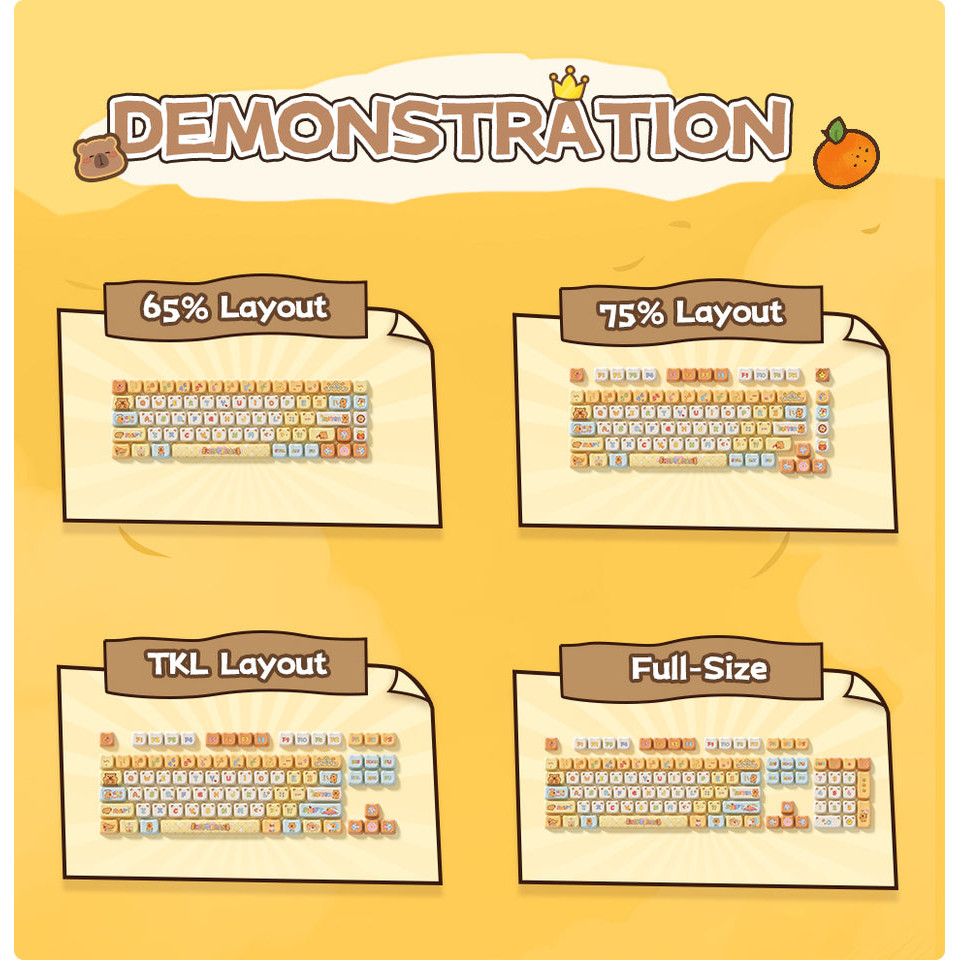 Akko Capybara MOA Profile Keycaps (142) | Shopee Singapore