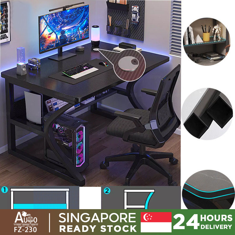FZ-230 Computer Table Study Desk Home Office Desk Gaming Table Curved ...