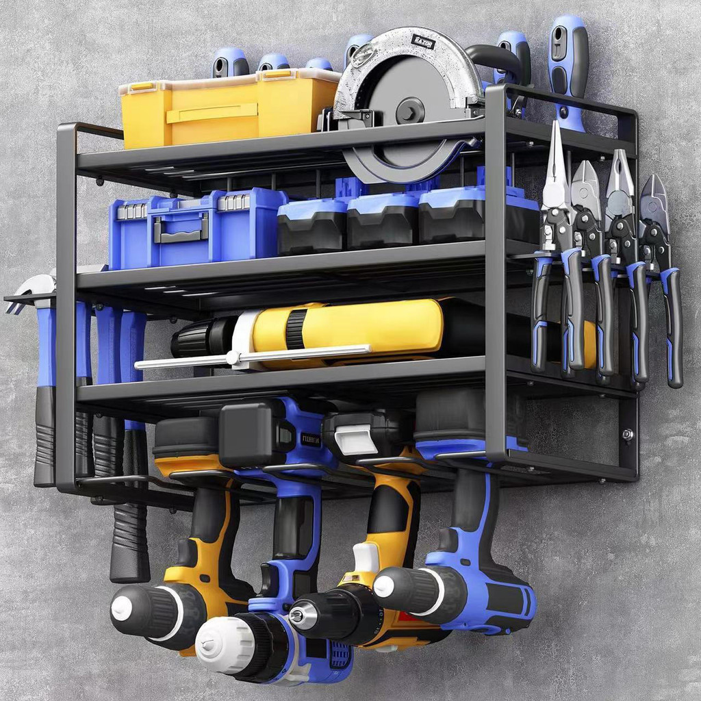 Wall-mounted Power Tool Organizer Electric 4-Layer Tool Organizer Tool ...