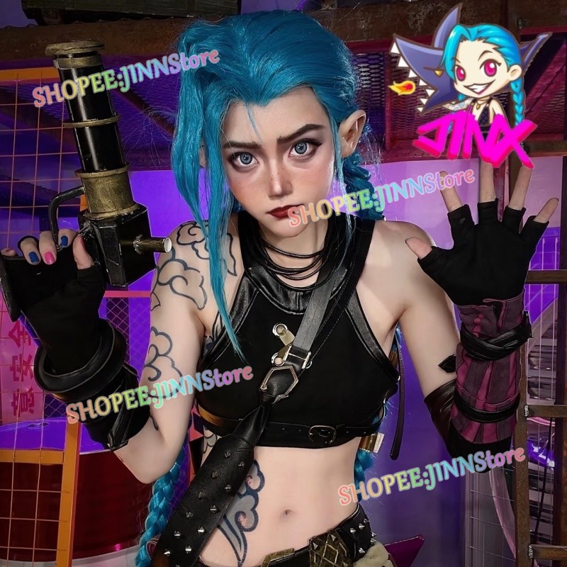 - JINN - Game League of Legends TV Series Arcane JINX Cosplay Costume ...