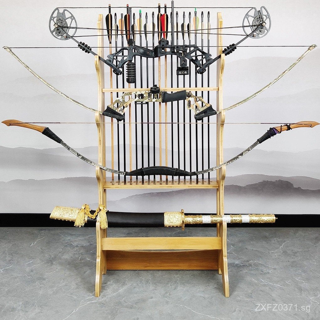 Traditional Archery Stand for Displaying Arrows, Bamboo Stand for Bows ...