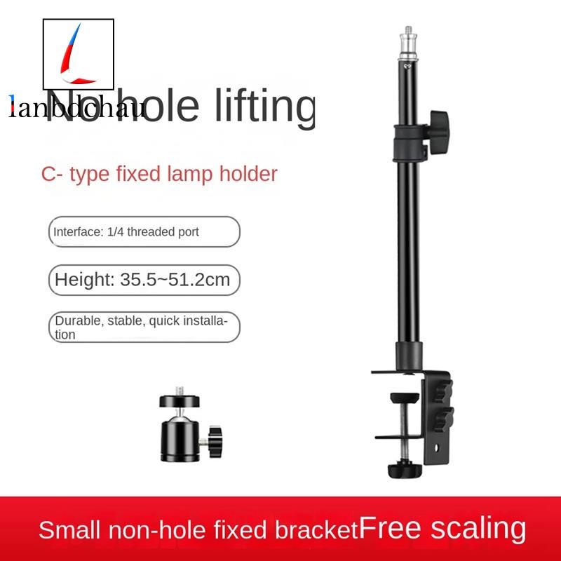 C Tripod Clamp Desk Mount Light Stand Black Table Fixture Adjustable ...