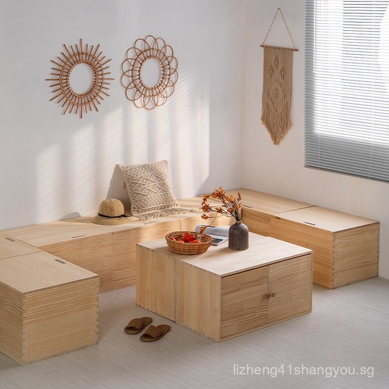 Custom Solid Wood Tatami Box for Home Use, Combination Bay Window ...