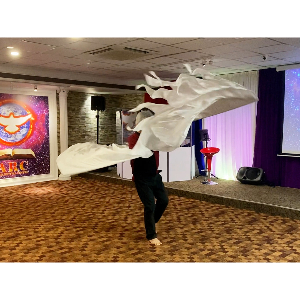 Angel Wings Double layer Silk Praise and Worship Flag WF43X7055 ...