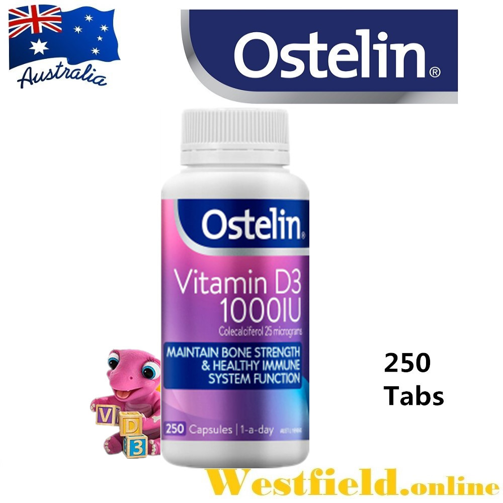 [Australia Import EXP 08/2026] Ostelin Vitamin D3 Vitamin D 1000IU ( 250 Capsules ) | Shopee ...