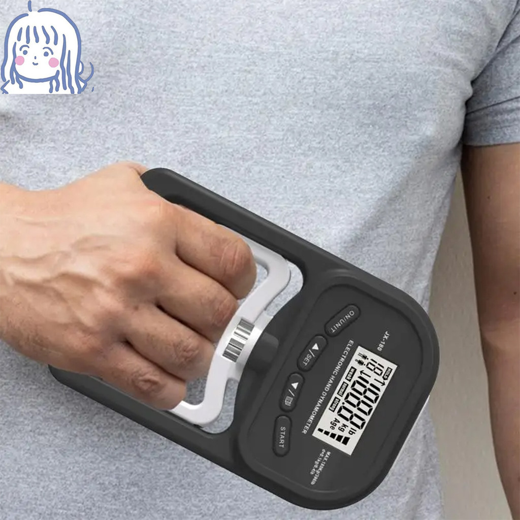 396lbs / 180kg Grip Strength Tester Hand Grip Dynamometer Rechargeable ...