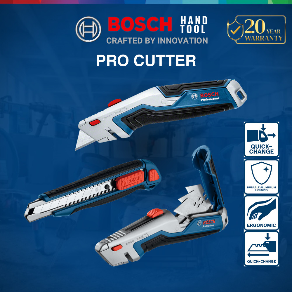 Bosch Exclusive Pro Snap Off Cutter & Utility Retractable Knife [20 ...