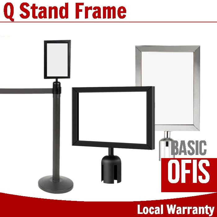 A4 Queue Pole Stand Display Board Signage Vertical Horizontal | Shopee ...