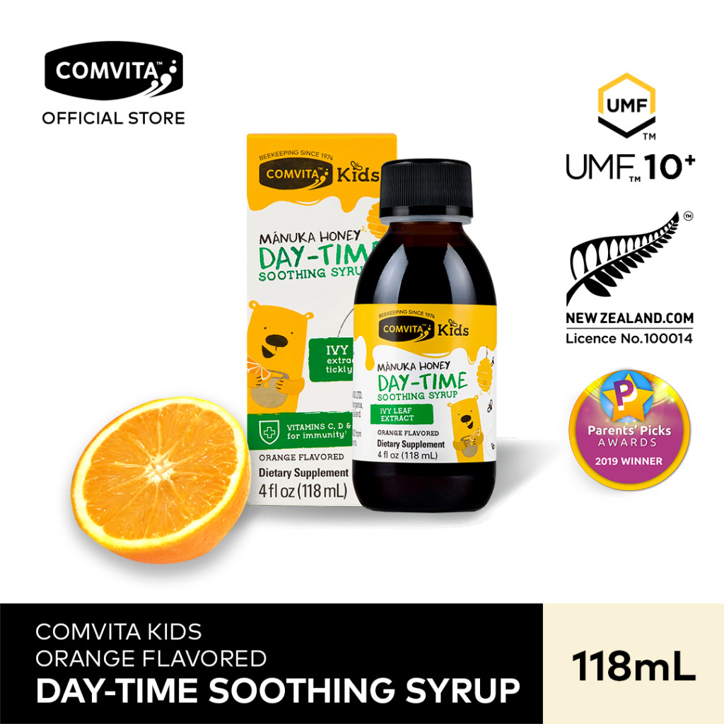 Comvita Kids Day-Time Soothing Syrup - Orange Flavour 118ml | Shopee ...
