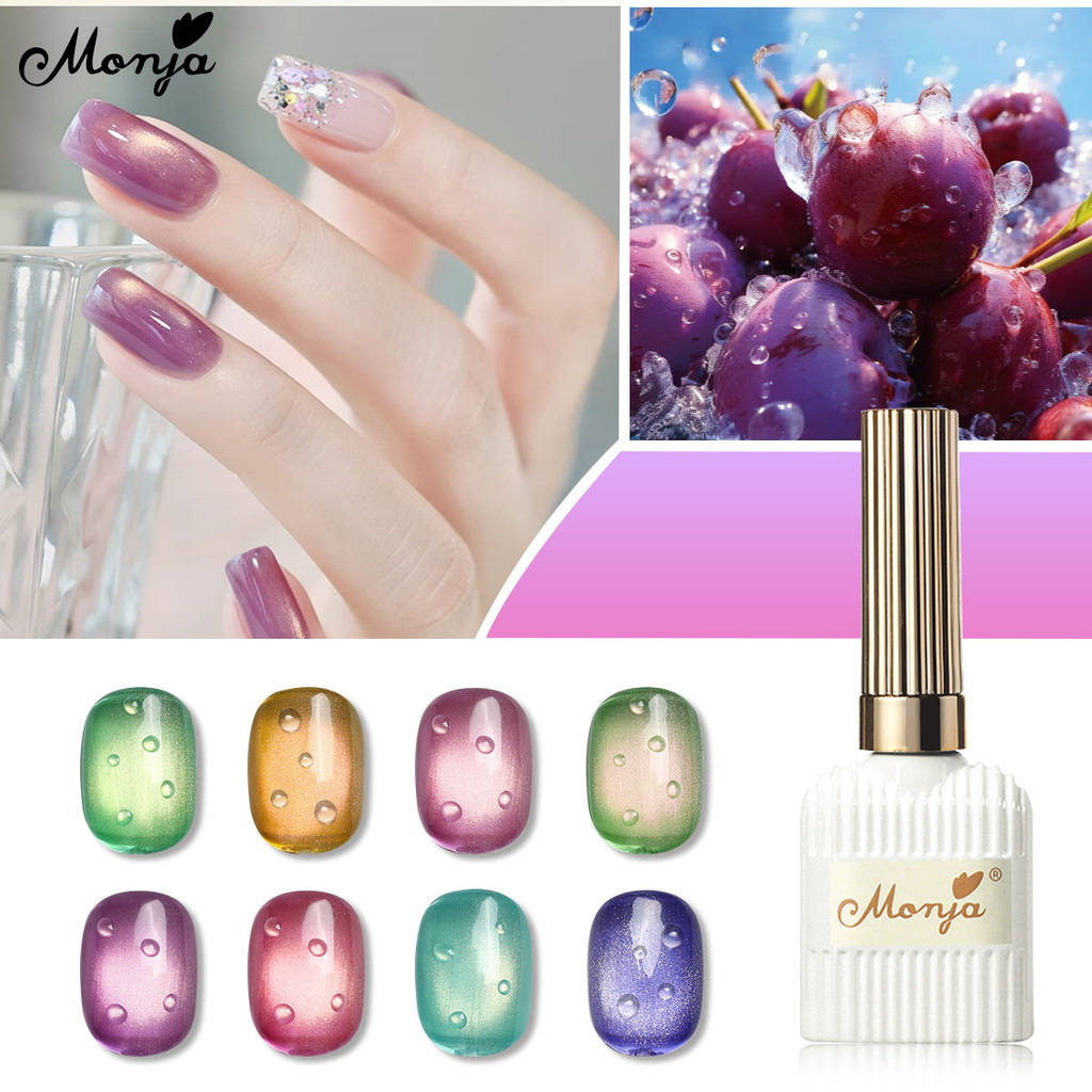 Monja 15ml Fruit Nail Art Cat Eye Magnetic Gel Nail Polish Guava ...
