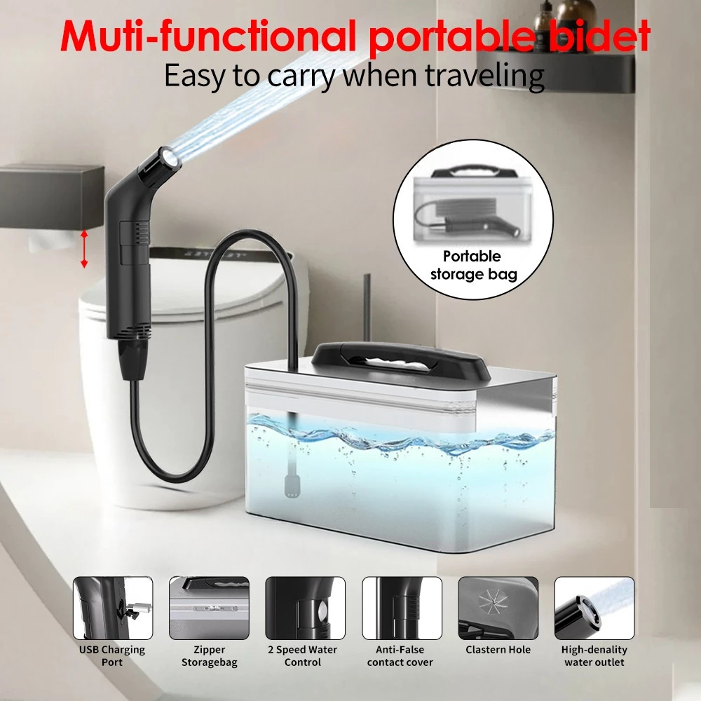 Portable Travel Bidet Electric Rechargeable Handheld Personal Bidet ...