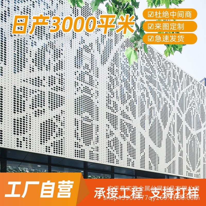 Pattern Perforated Aluminium Panel Wall Decoration Porous Acoustic ...