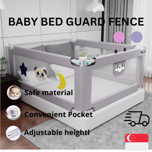 Baby Bed Guards/Rails Fence Vertical Single side Lift Fall Prevention ...