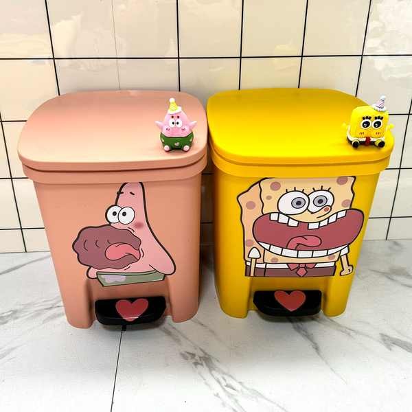 dustbin SpongeBob SquarePants trash can cartoon cute high value home ...