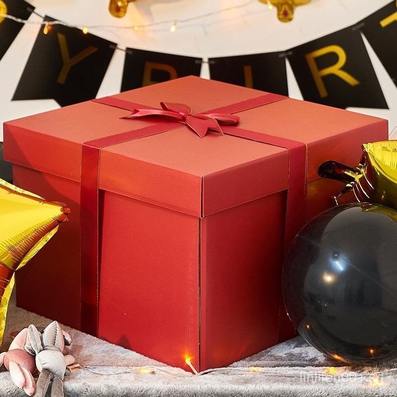 Red Gift Box Large Wedding Birthday Gift Upscale Packaging Box ...