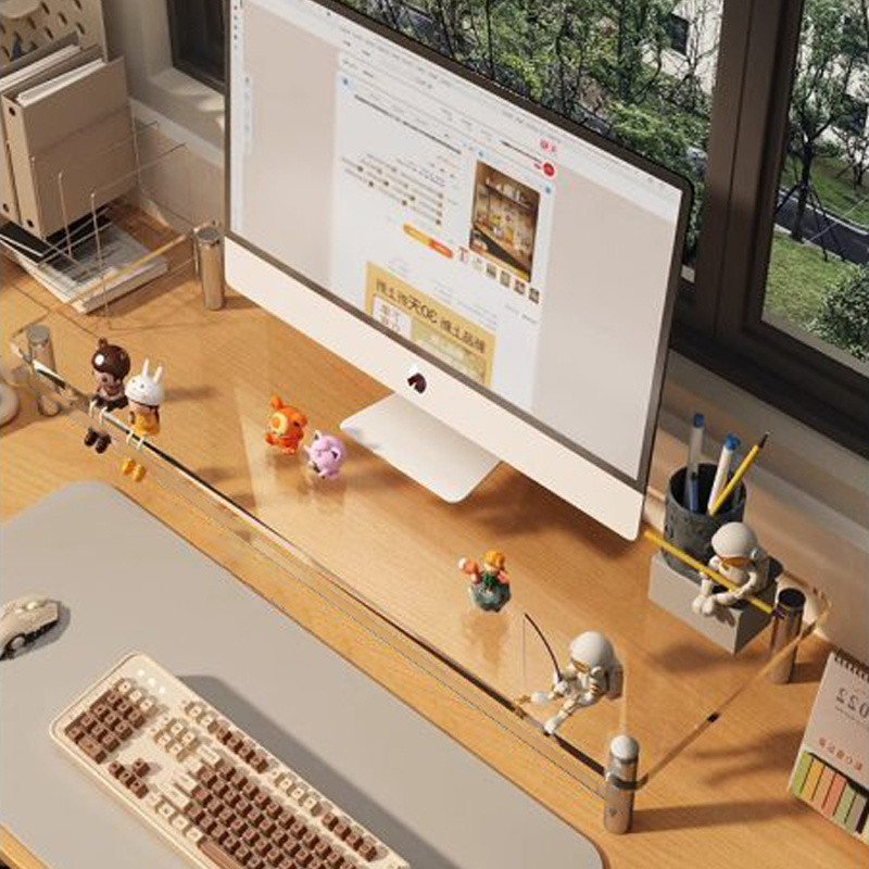 Office Transparent Height Increasing Board Acrylic Monitor Desktop ...